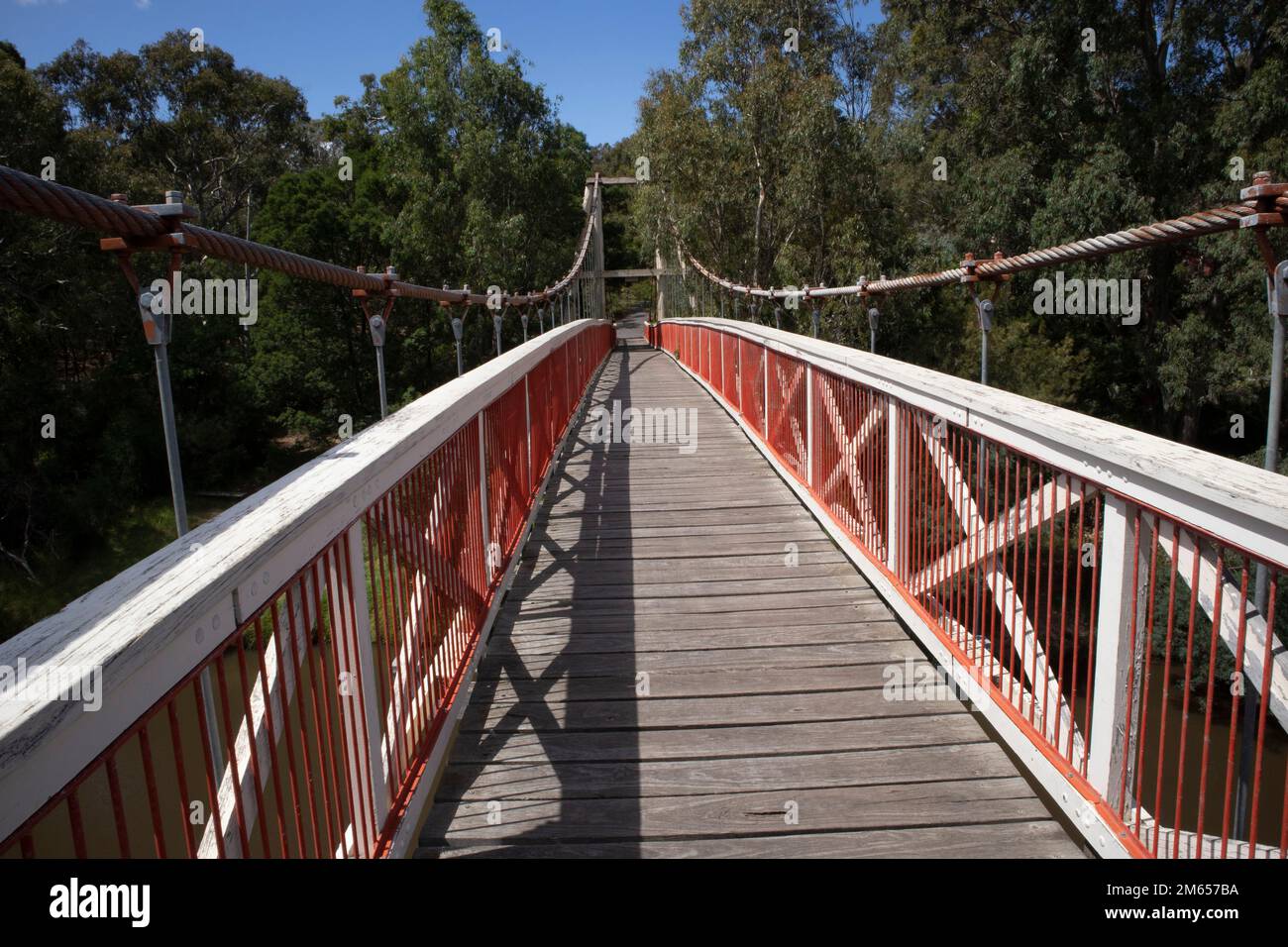 Kanes Bridge at Studley Park, near Melbourne, Victoria, Australia. A ...