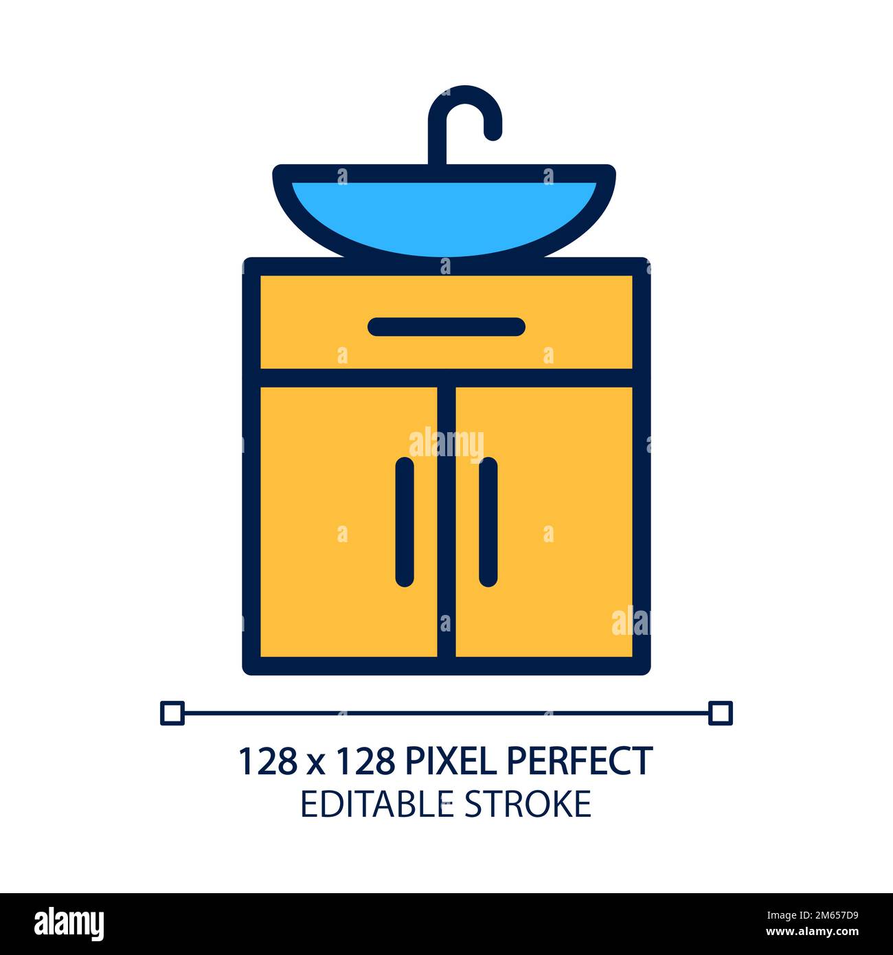 Washstand pixel perfect RGB color icon Stock Vector Image & Art - Alamy