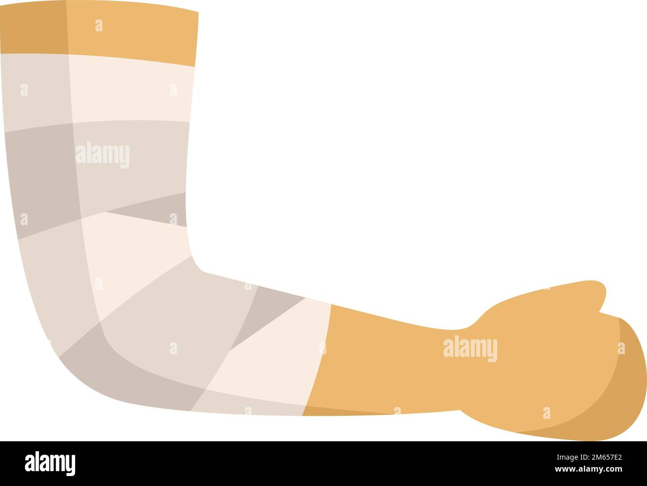 Arm shoulder bandage icon flat vector. Hand accident. Hurt patient ...