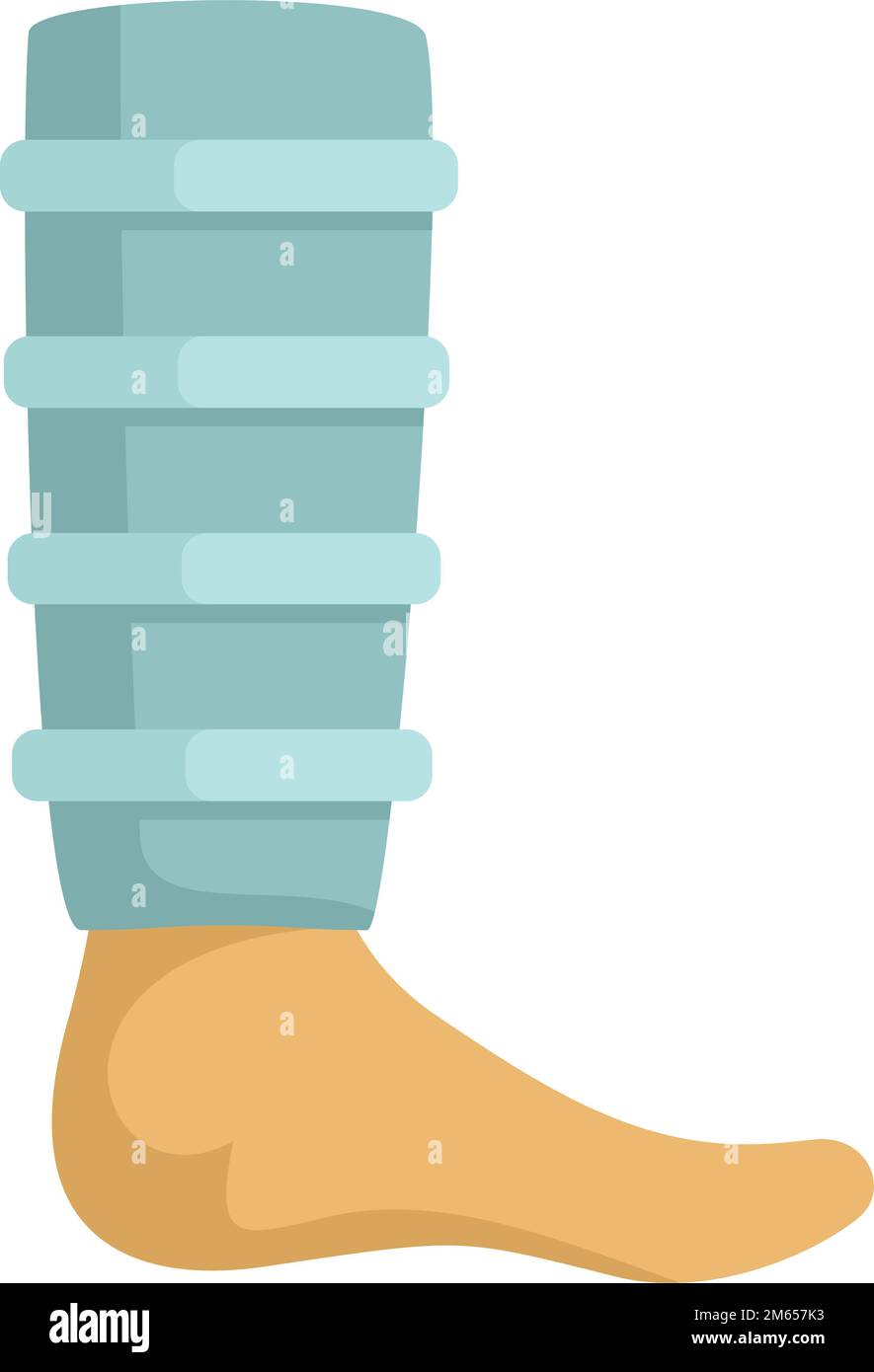 Modern bandage icon flat vector. Accident fracture. Leg hurt isolated ...