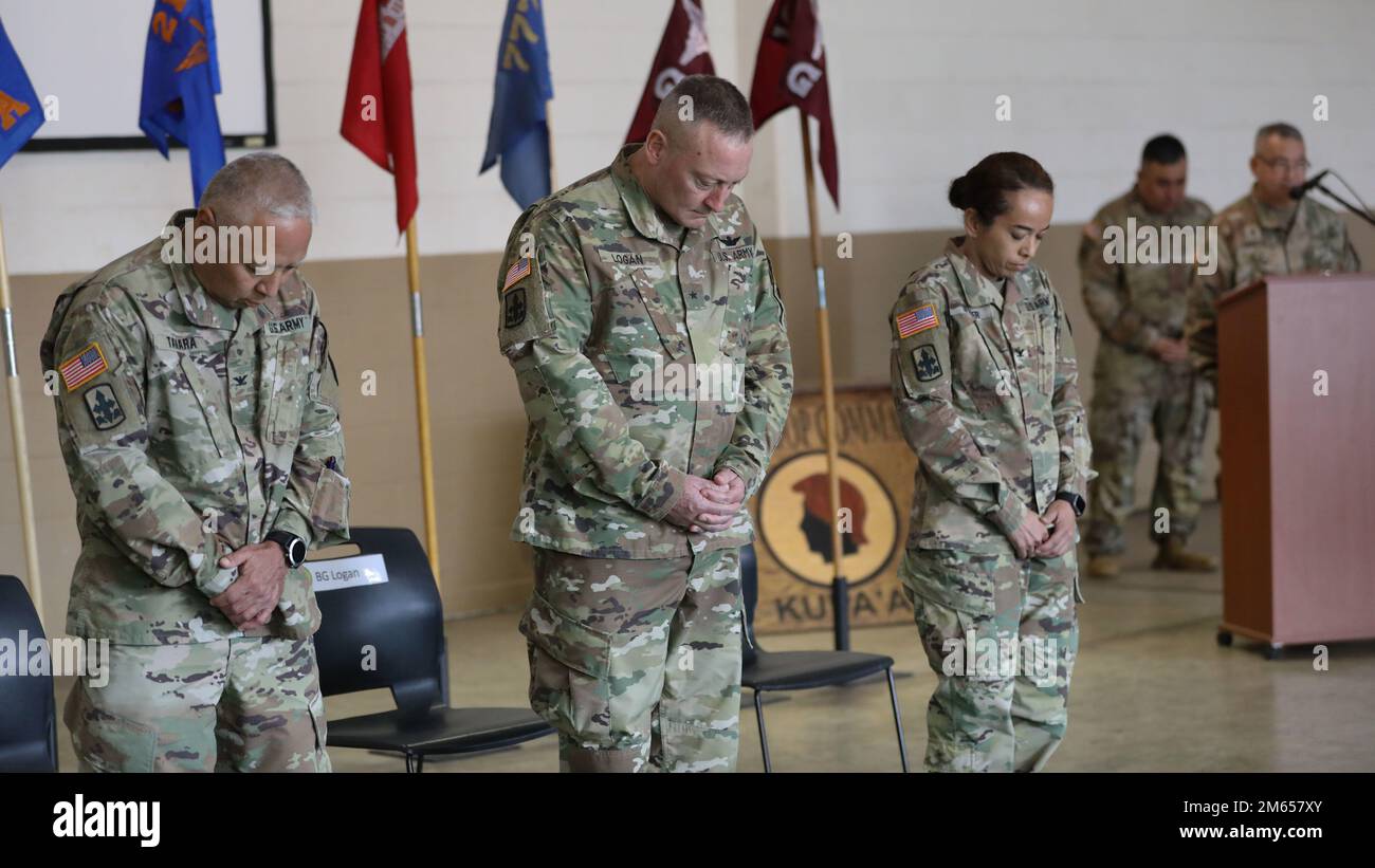 Hawaii Army National Guard (HIARNG) Soldiers of the 103rd Troop Command ...