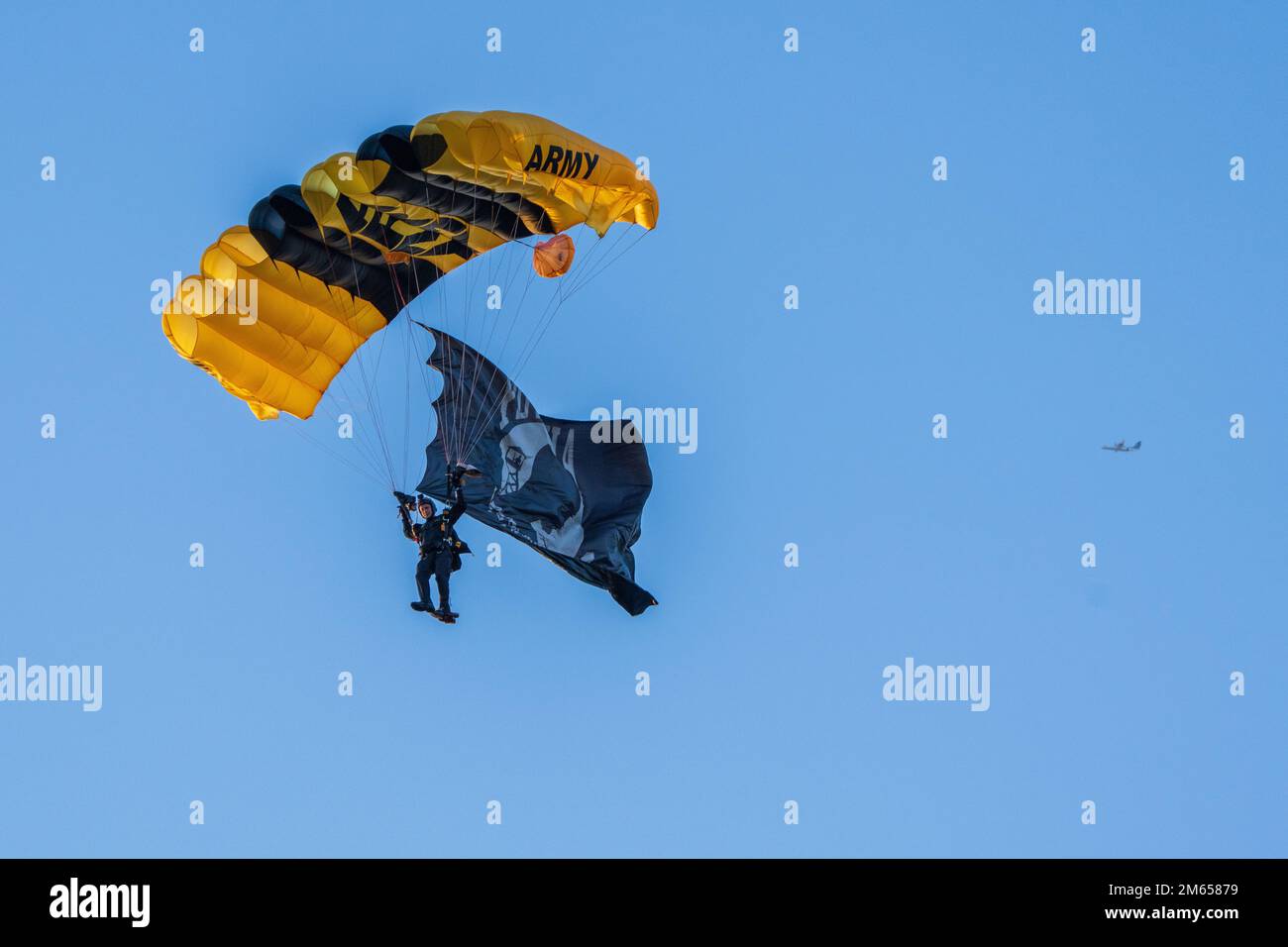 Staff Sgt. Justin Brenner of the U.S. Army Parachute Team jumps with ...