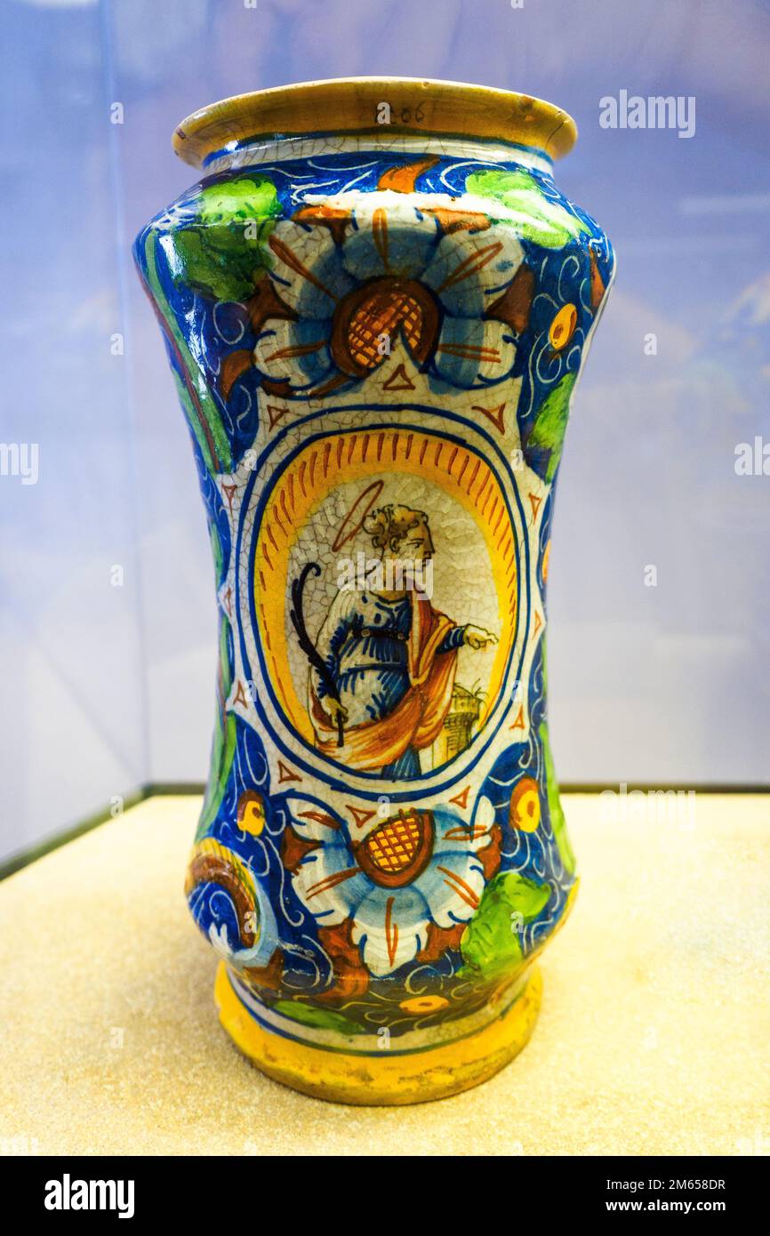 Albarello with martyr saint, workshop of M. Domenico, Venice second ...