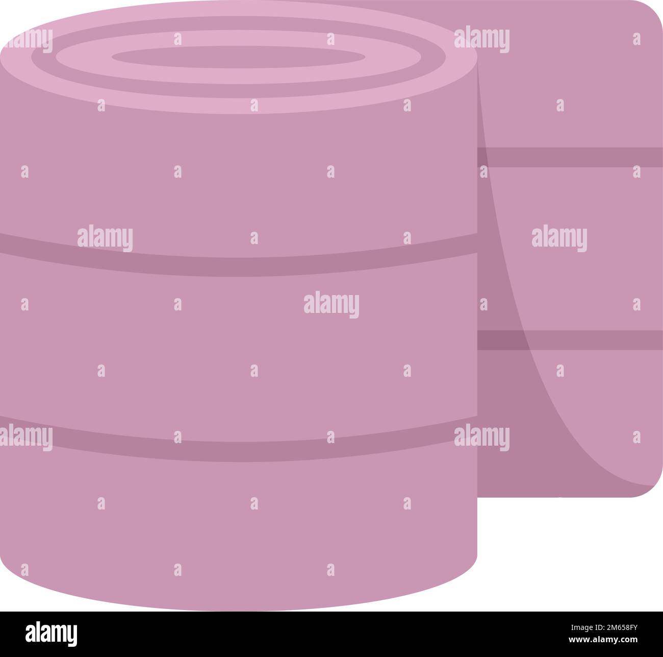 Textile roll bandage icon flat vector. Body damage. Medicine pain ...