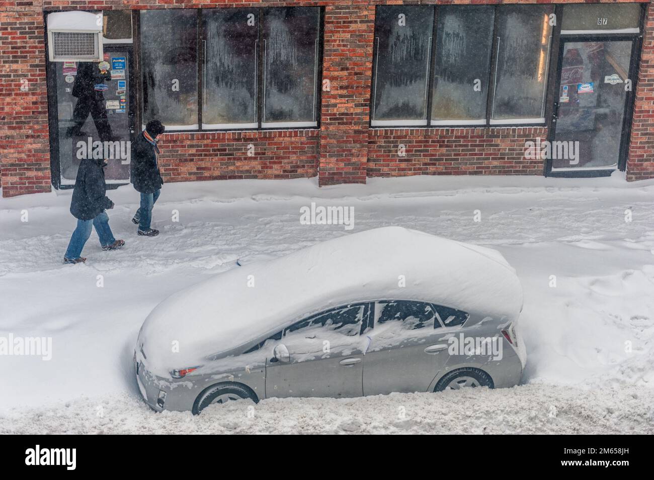 Boston waterfront snow hi-res stock photography and images - Alamy