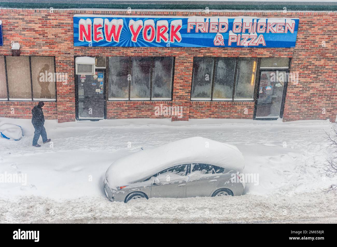 Boston waterfront snow hi-res stock photography and images - Alamy