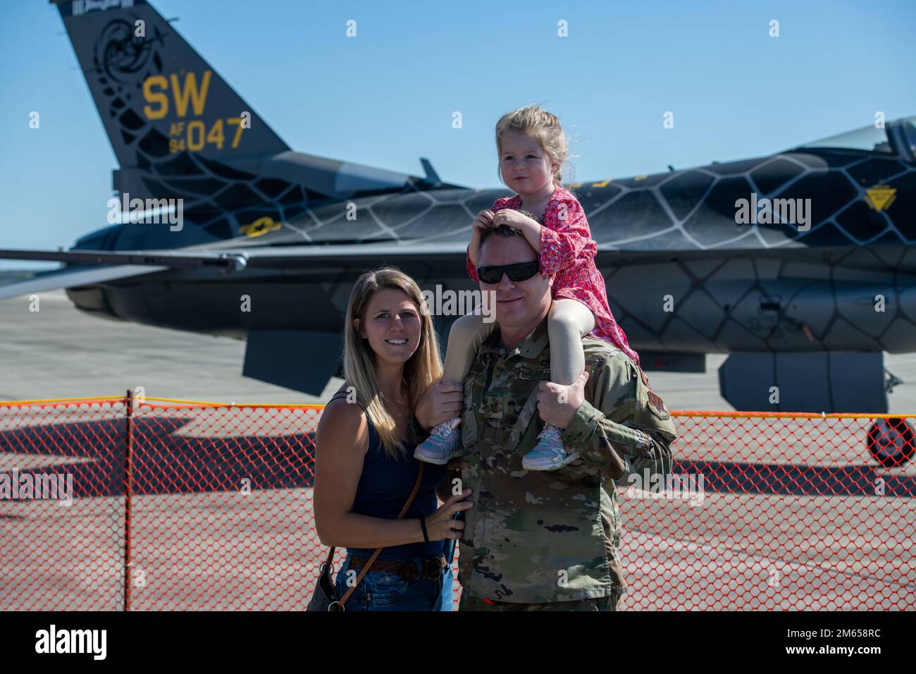 Airshow attendees pose during the Shaw Air and Space Expo at Shaw Air ...