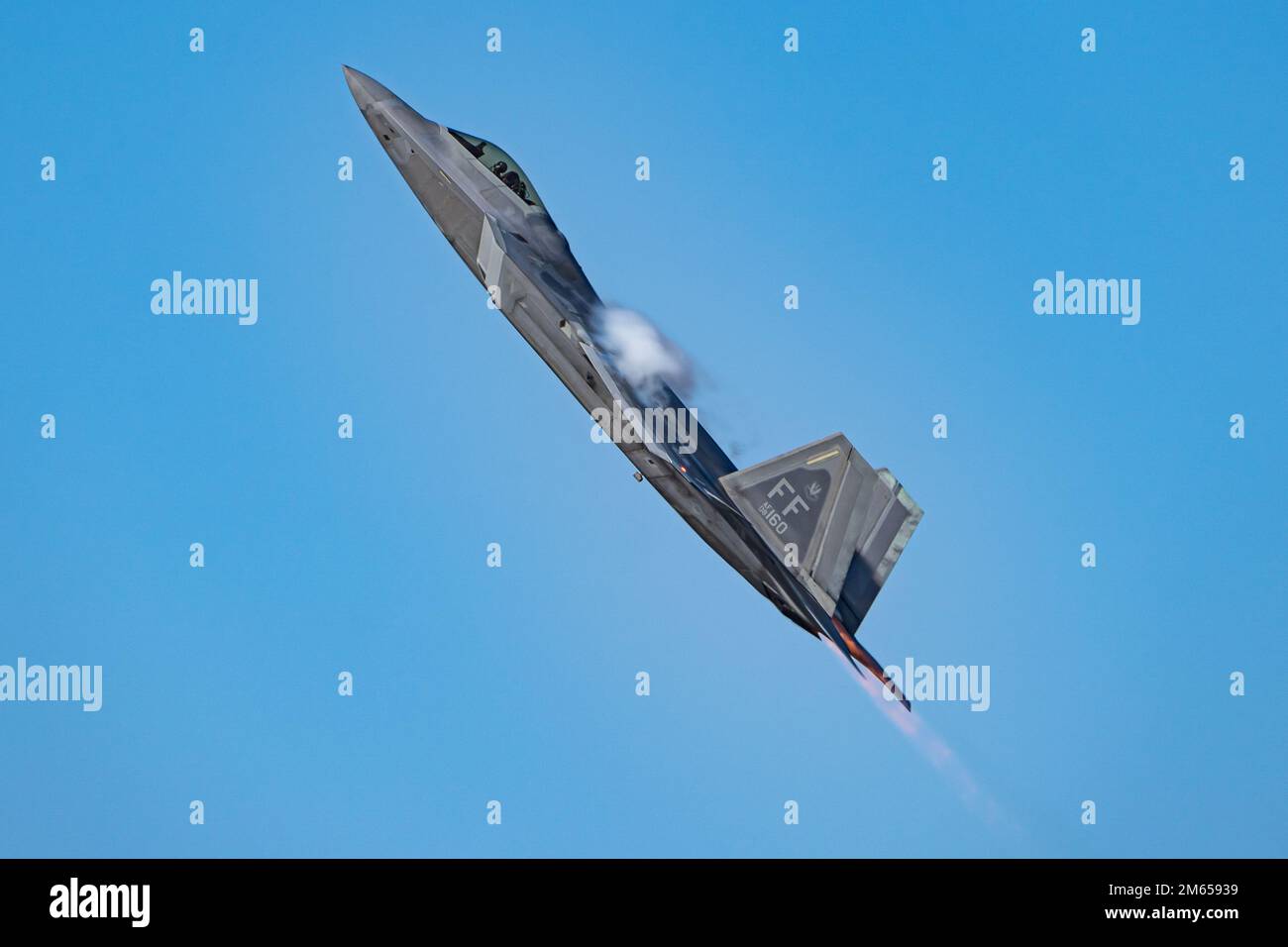 U.S. Air Force Maj. Joshua “Cabo” Gunderson, F-22 Raptor Demonstration Team commander and pilot ...