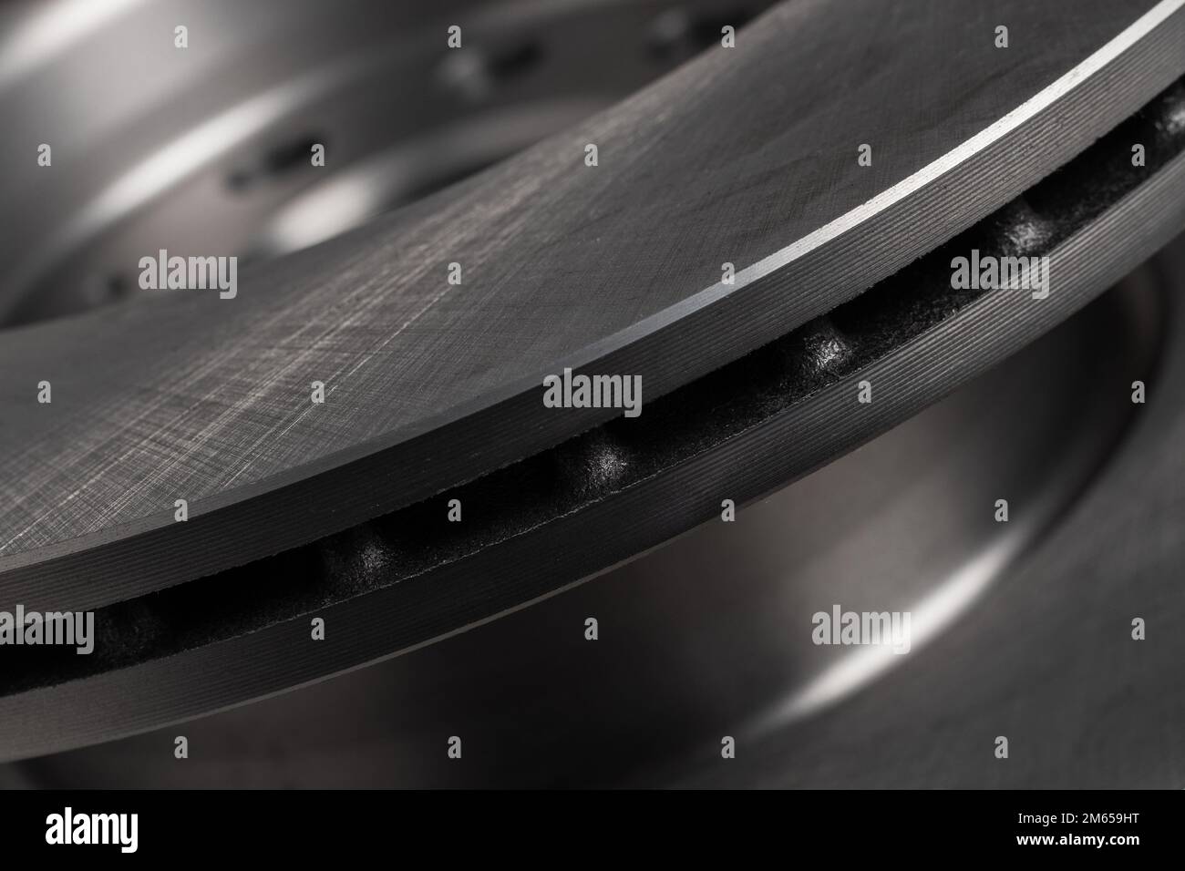 New truck brake disc. side view of the spare parts of the car, isolated ...