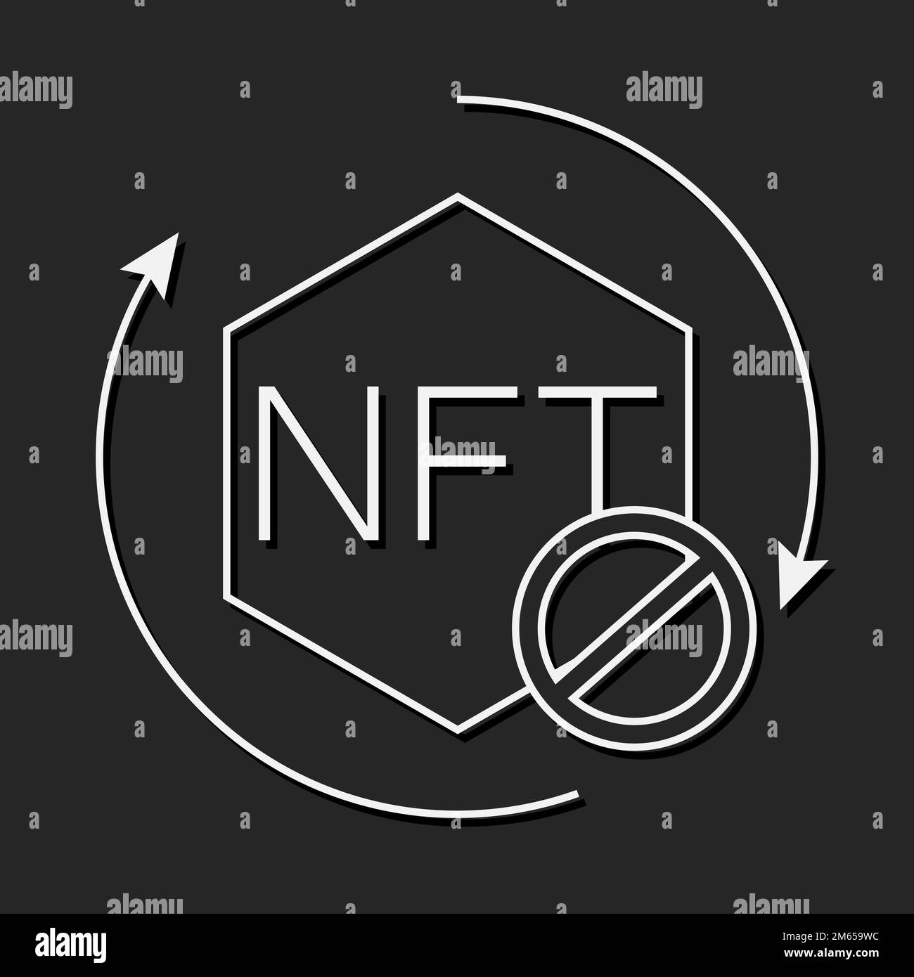 NFT technology line icon. Crypto Icon or Logo Symbol vector ...
