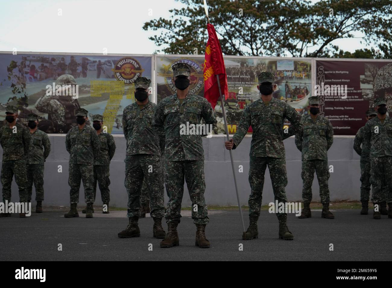 Philippine Marines participate in the activation ceremony of the ...