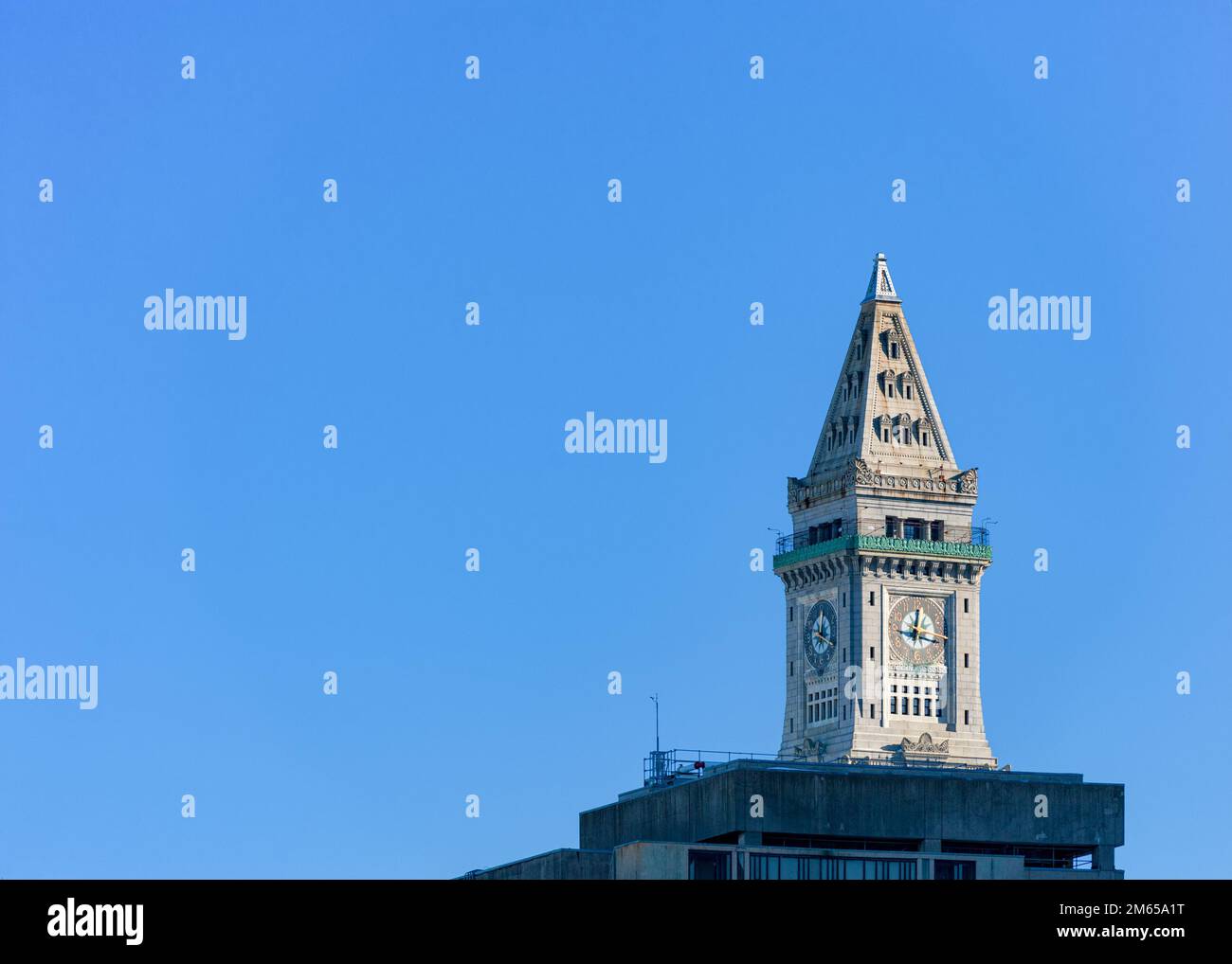 Boston Tower with Clock. Custom House Tower is a skyscraper in McKinley ...