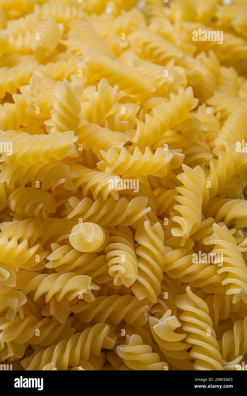 Short-cut spiral macaroni surface food and drink concept Stock Photo ...