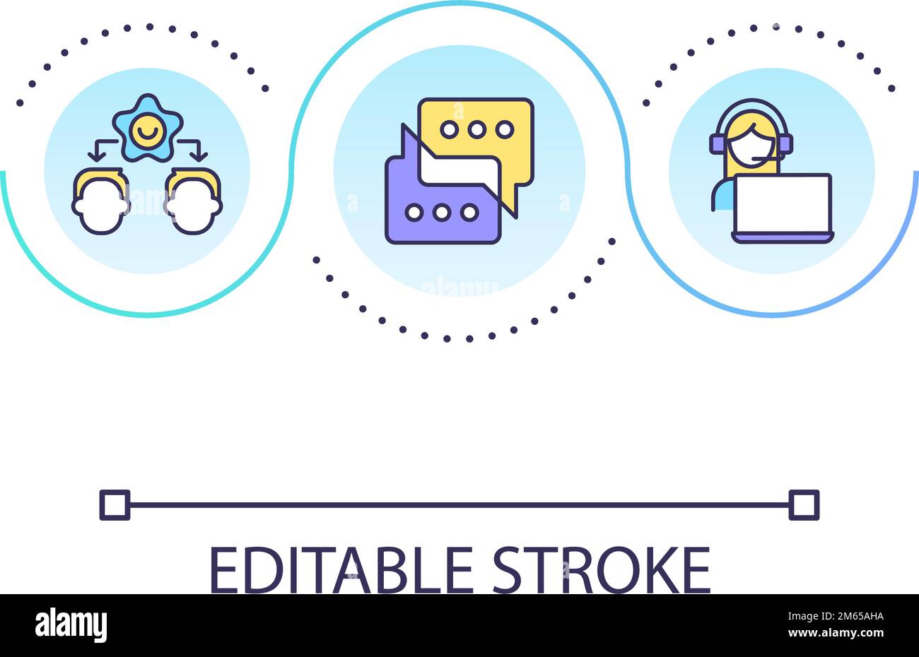 Effective Communication In Call Center Loop Concept Icon Stock Vector Image And Art Alamy