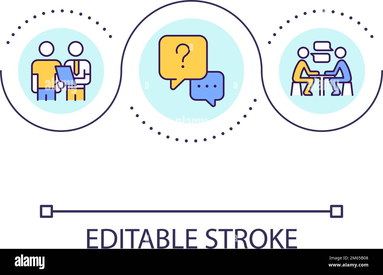 Mentor support for new hire employee loop concept icon Stock Vector Image & Art - Alamy