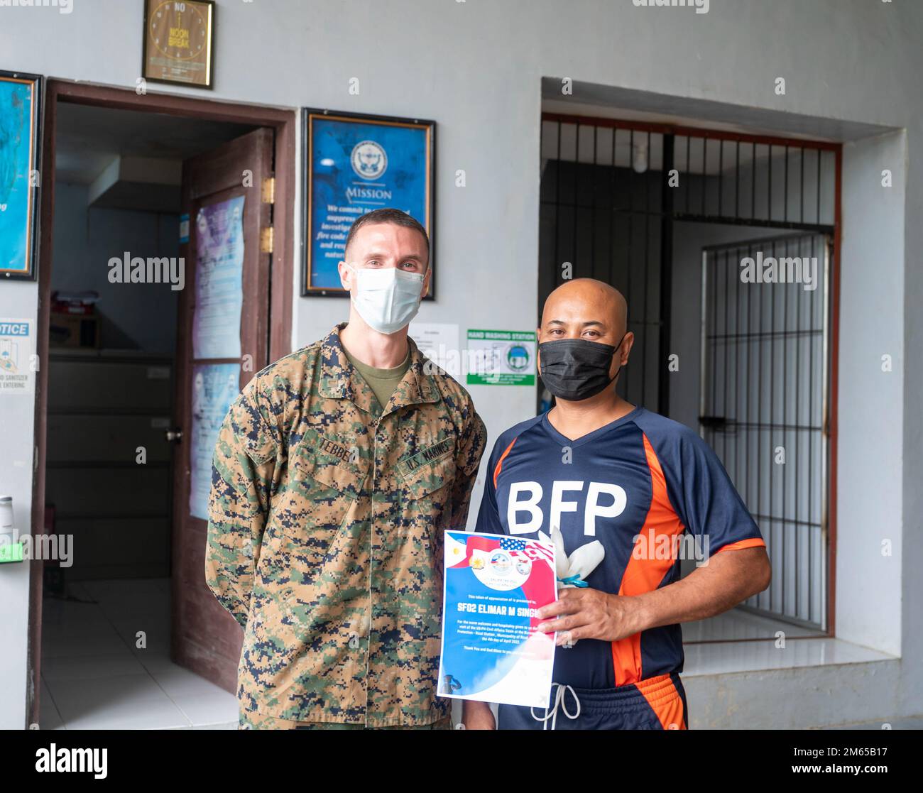 U.S. Marine Capt. Rob Tebben, marine civil affairs team lead, 3d Civil Affairs Group, poses for ...
