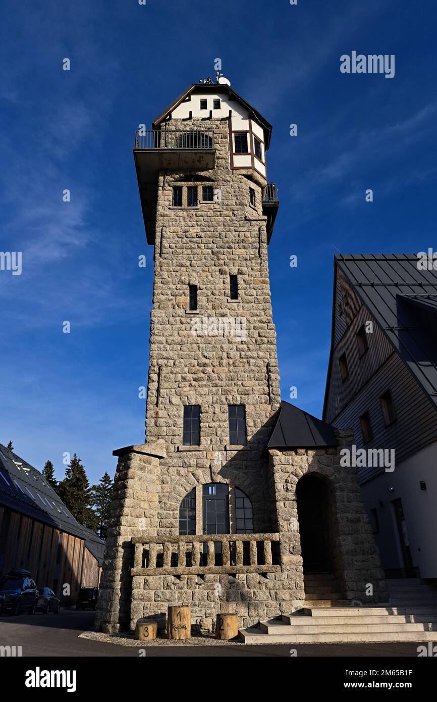 Kralovka lookout tower in the Jizera Mountains , January 1st, 2023 (CTK ...