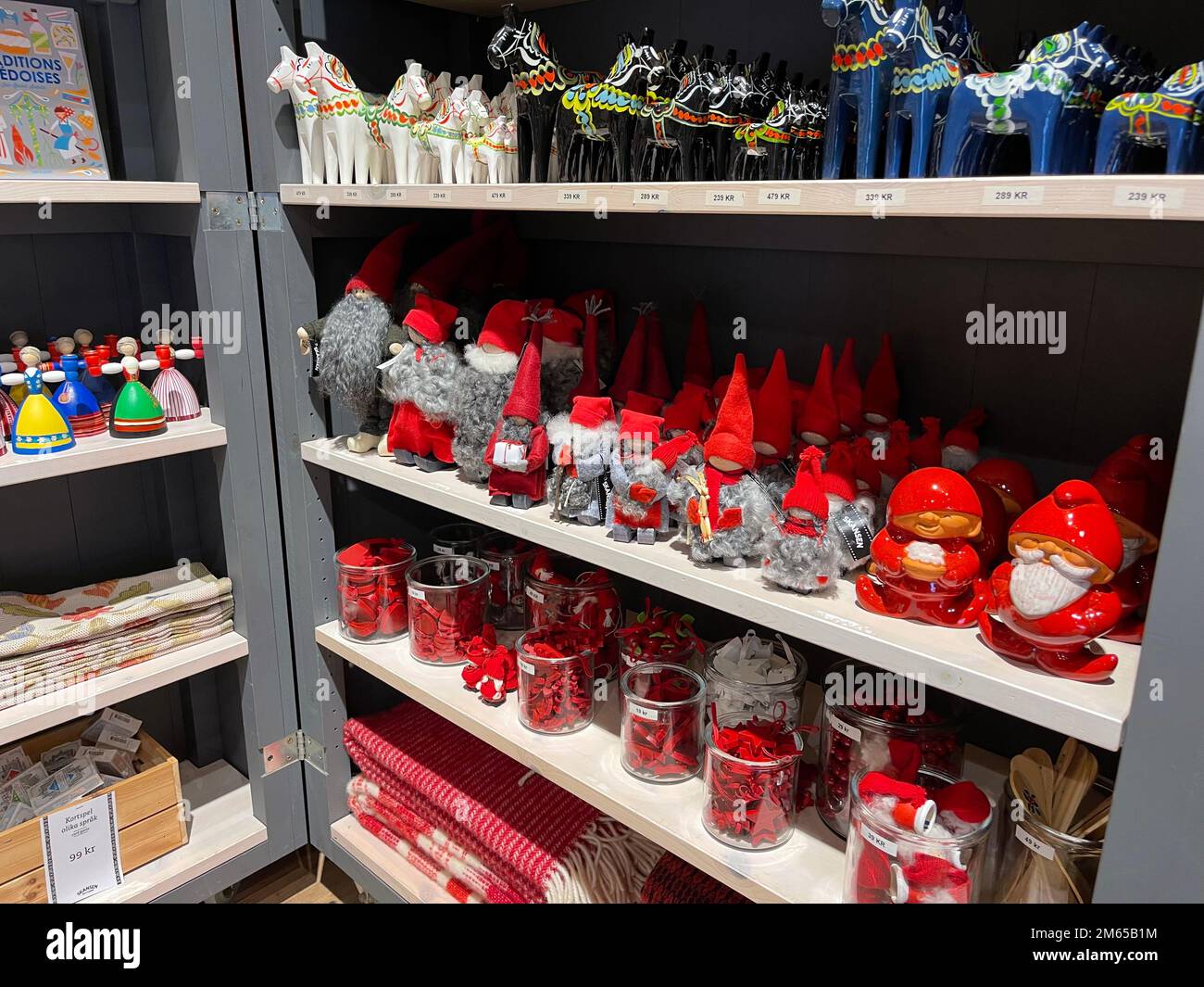 Souvenirs in a local shop in Skansen , the Swedish museum Stock Photo ...