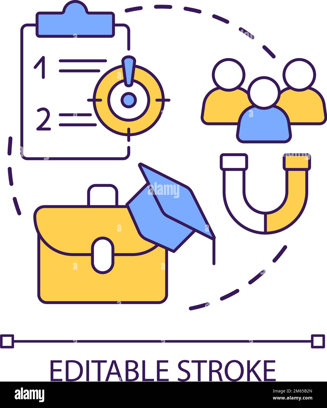 Engage educated staff concept icon Stock Vector Image & Art - Alamy