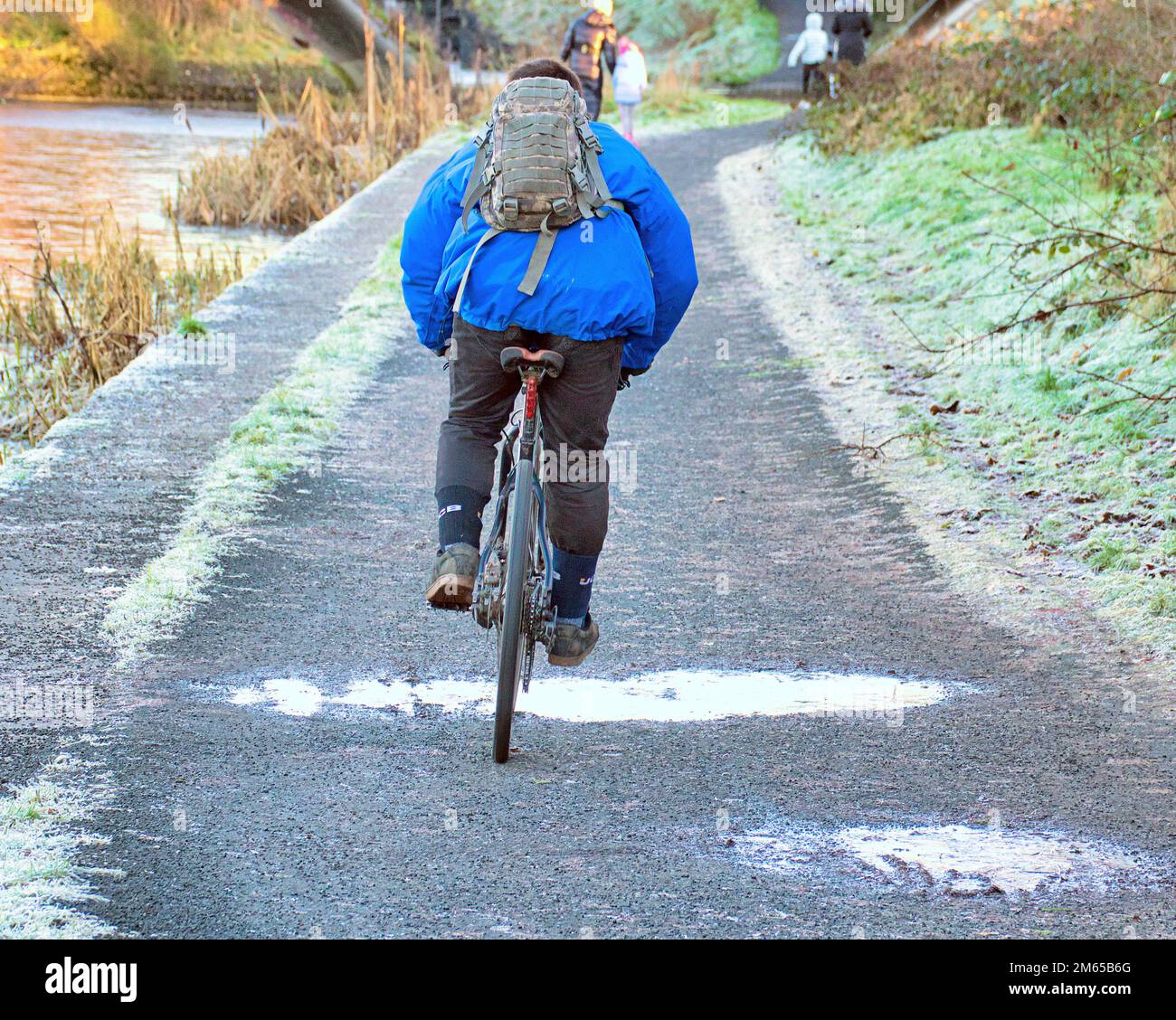 Bike in cold city hi-res stock photography and images - Alamy