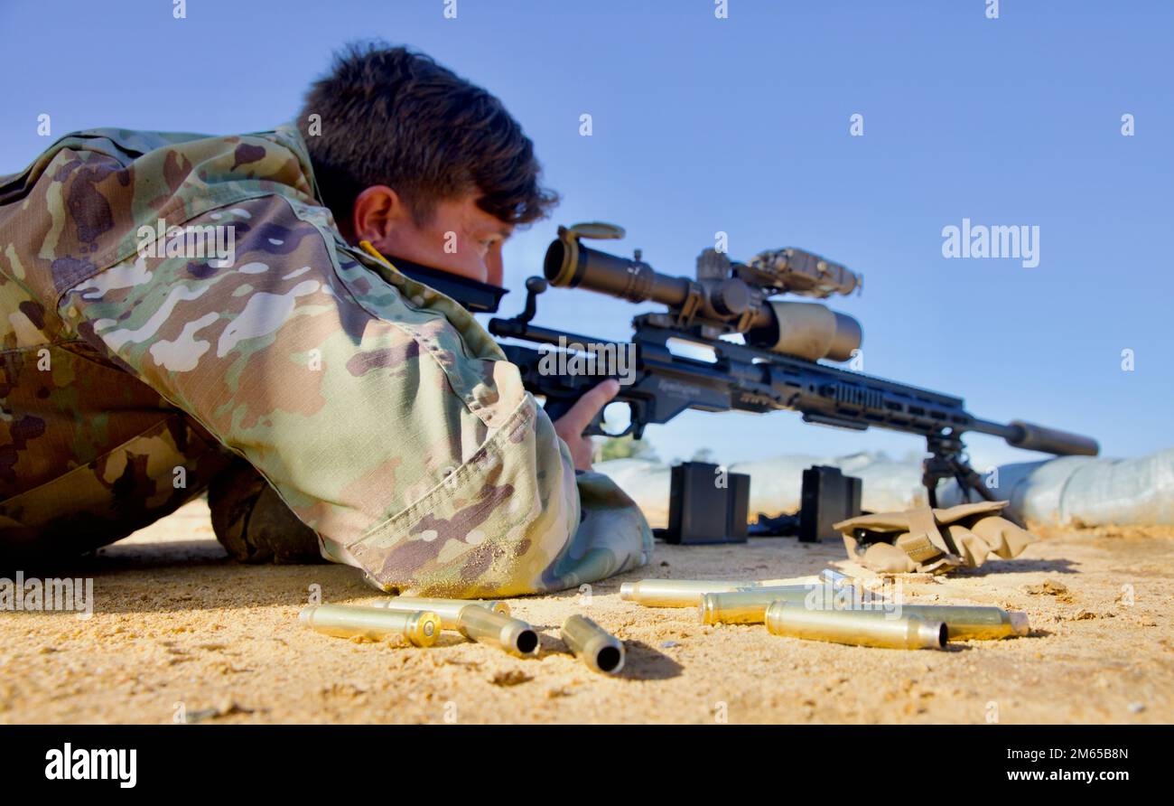 U.S. Army Staff Sgt Nathan McGowna, a Army Sniper assigned to Charlie ...