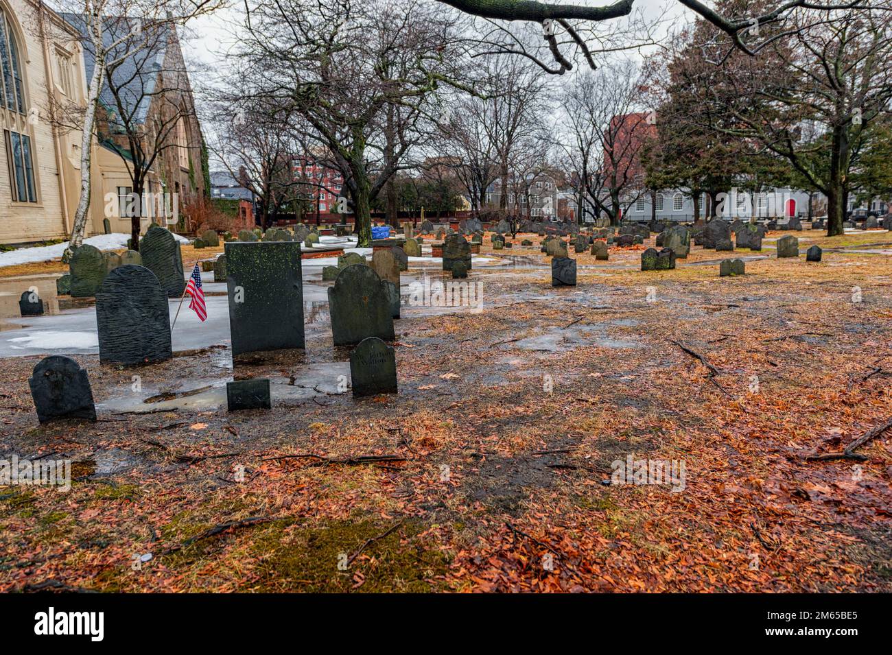 Harvard Yard in Boston. Old Burial Ground. Massachusetts, USA Stock ...