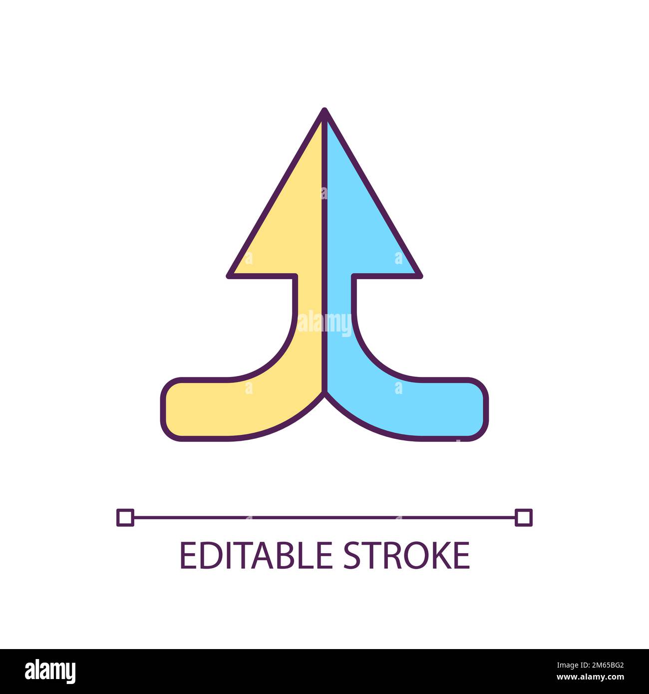 Merger and acquisition process RGB color icon Stock Vector Image & Art ...