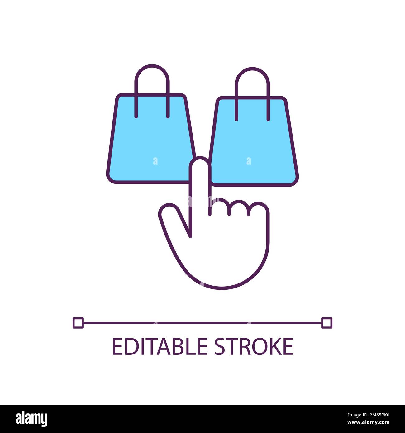 Select between two products RGB color icon Stock Vector Image & Art - Alamy