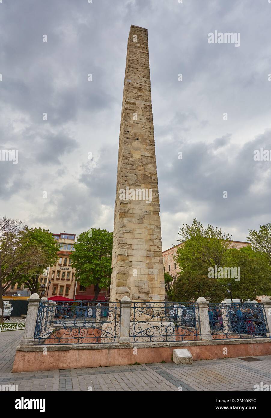 ISTANBUL, TURKEY - APRIL 21, 2017: Obelisk of Theodosius is an ancient ...