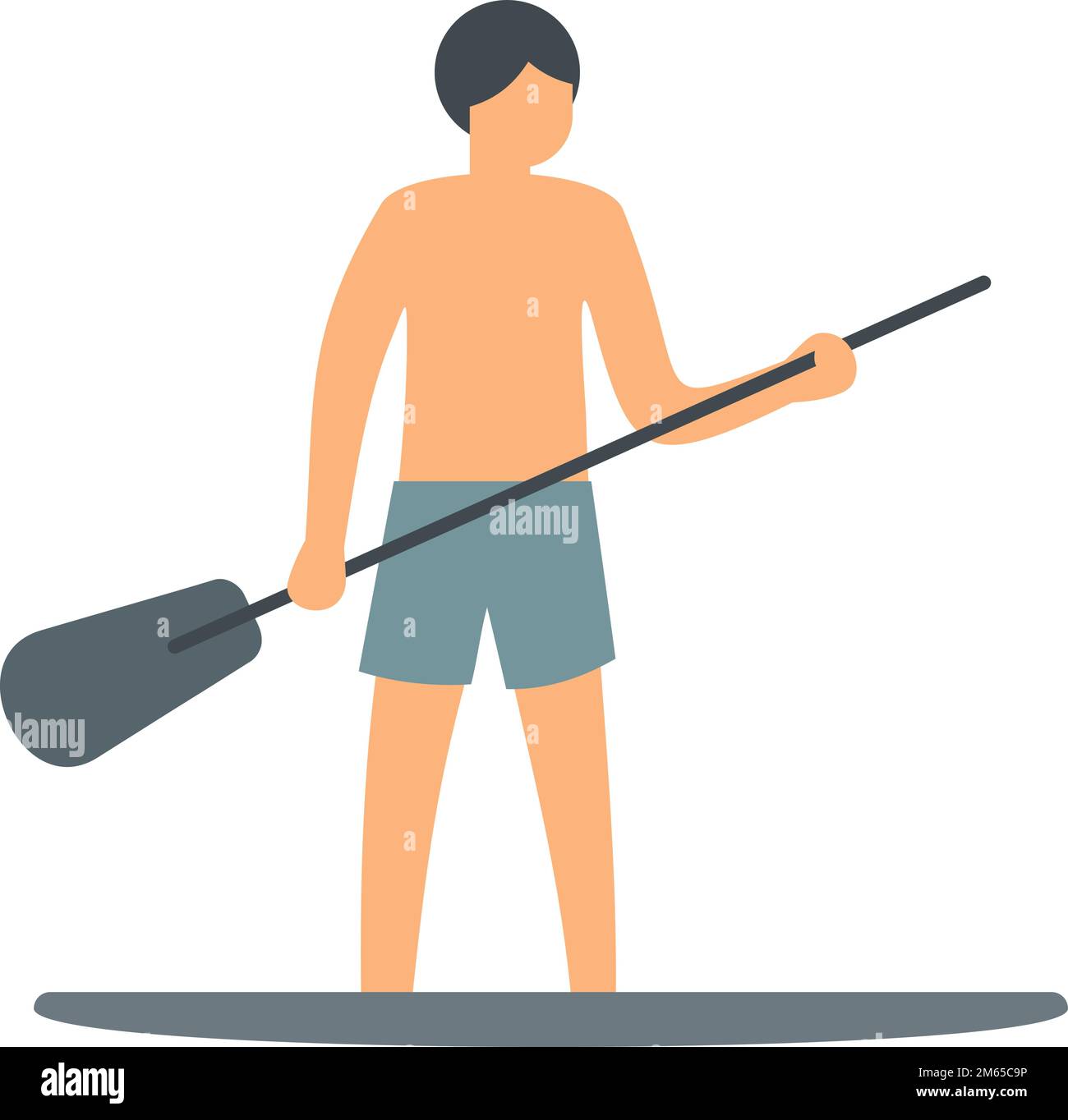 Sup surfer icon flat vector. Paddle board. Surf stand isolated Stock Vector Image & Art - Alamy