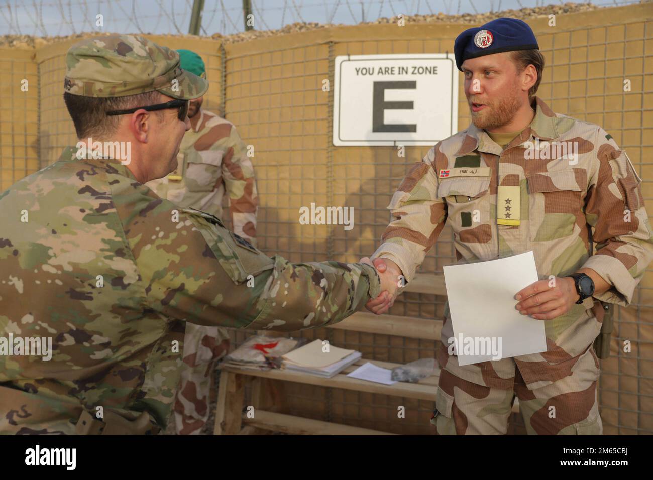 U.S. Army Lt. Col. Nathan Adkins, the Al Asad Air Base Coalition Base ...
