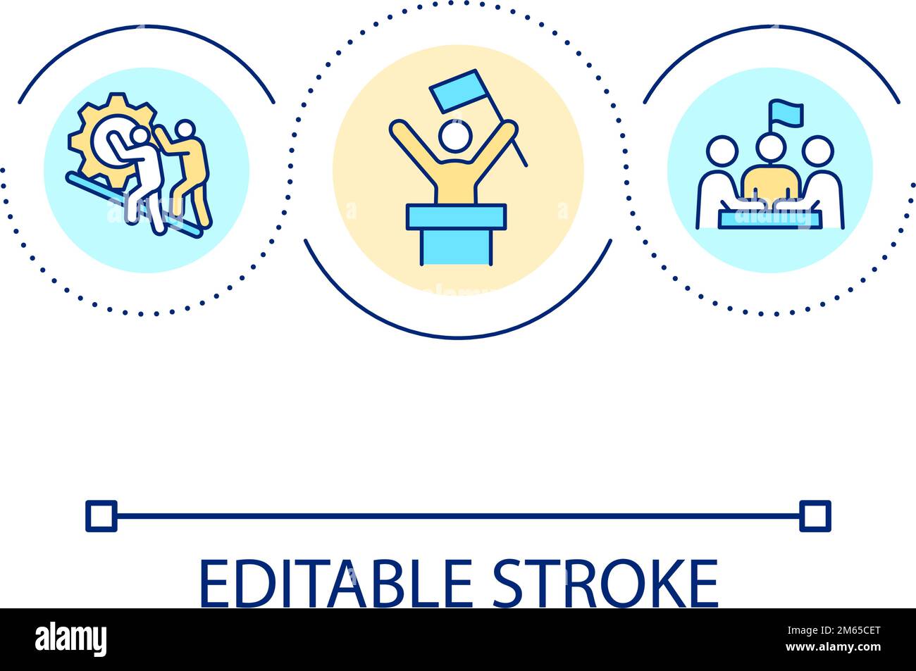 Efficient leadership loop concept icon Stock Vector Image & Art - Alamy