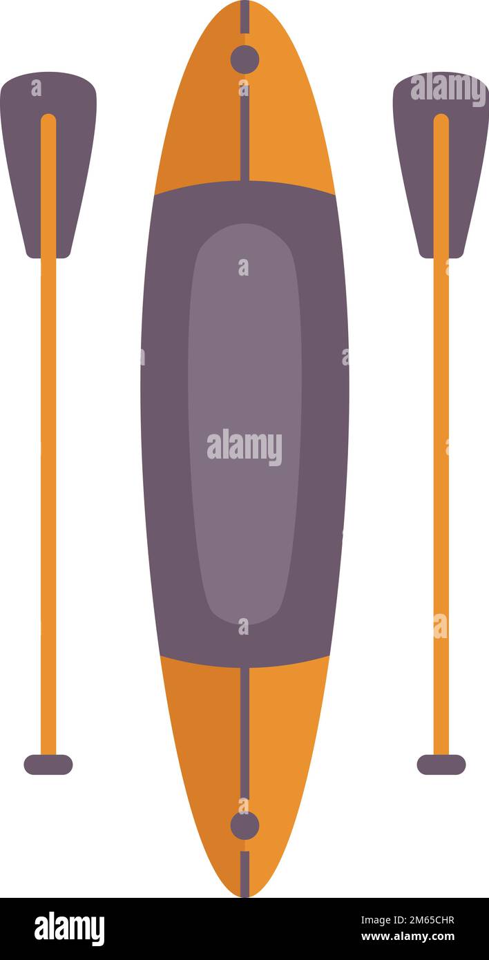 Lake sup surf icon flat vector. Paddle board. Emblem surfer isolated ...