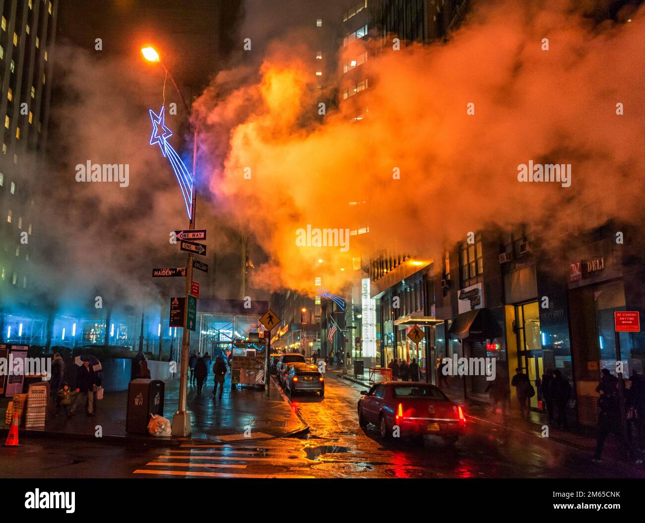 New York Cityscape with Smoke in the Street. NYC, USA Stock Photo - Alamy