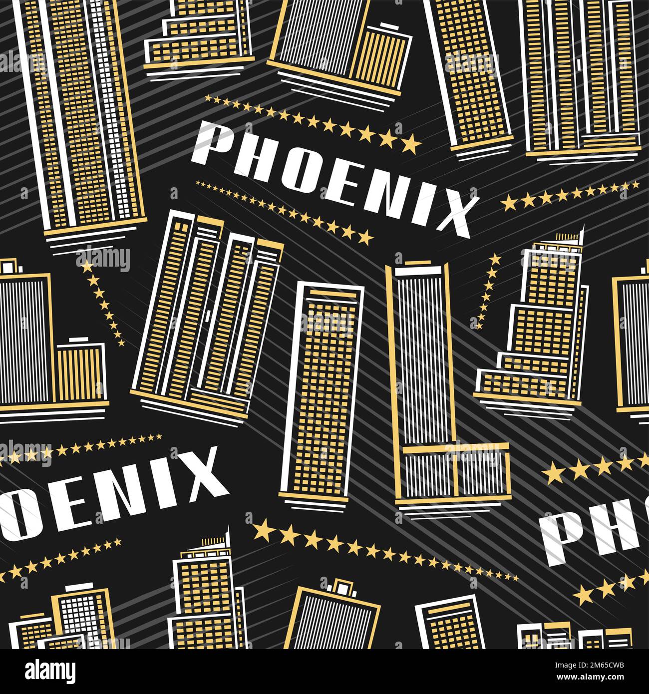 Vector Phoenix Seamless Pattern, repeating background with illustration ...