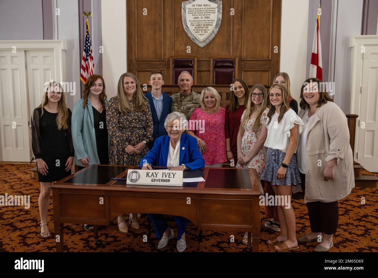 Kay Ivey, Alabama Governor signed a proclamation declaring April the Month of the Military Child ...