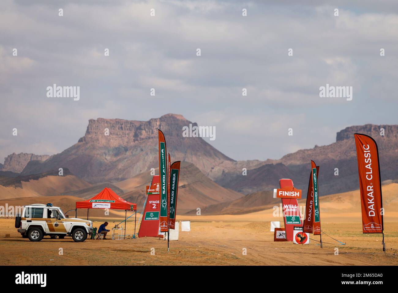 Dakar Classic finish line during the Stage 2 of the Dakar 2023 between ...