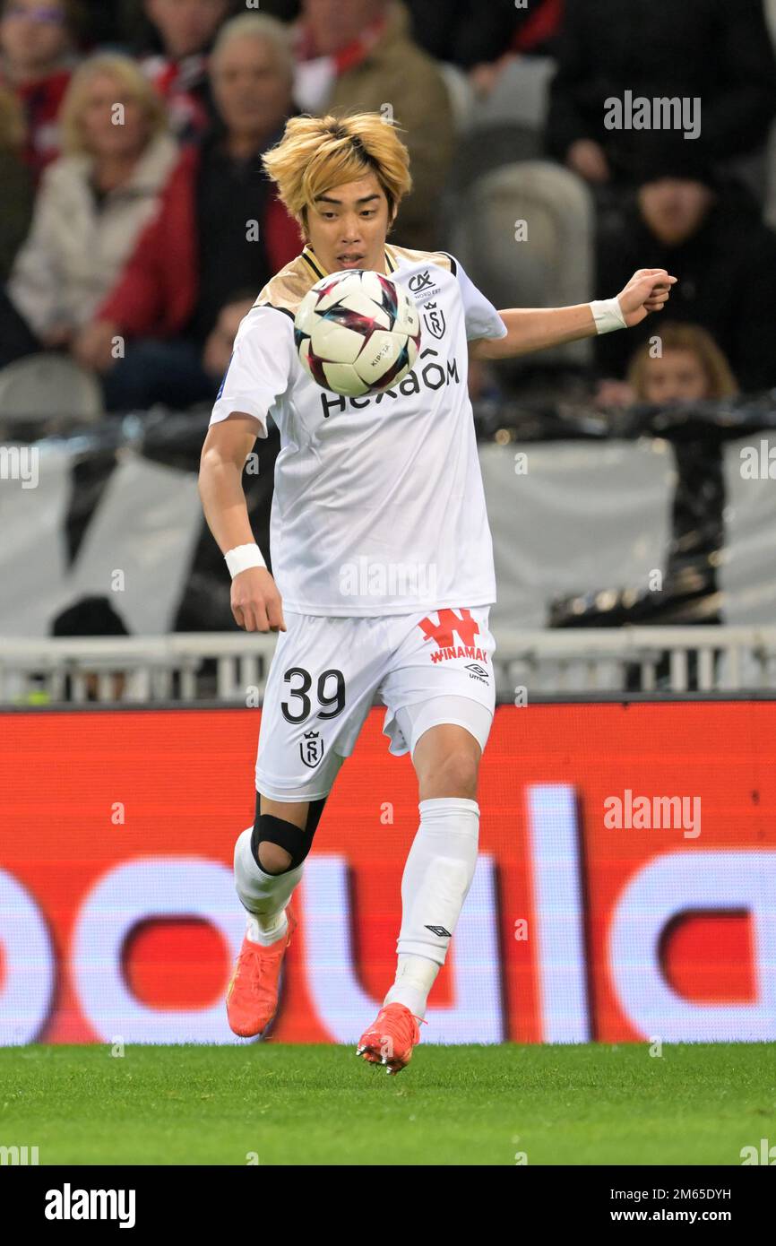 LILLE - Junya Ito of Stade Reims during the French Ligue 1 match ...