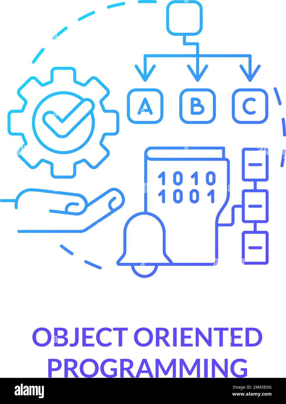 Object oriented programming blue gradient concept icon Stock Vector ... Object oriented programming blue gradient concept icon Stock Vector ...