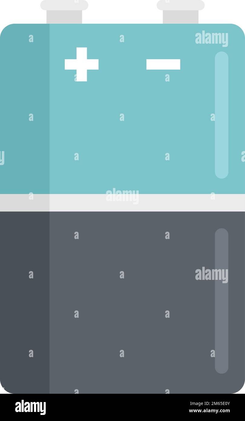 Battery charge icon flat vector. Energy full. Phone lithium isolated ...