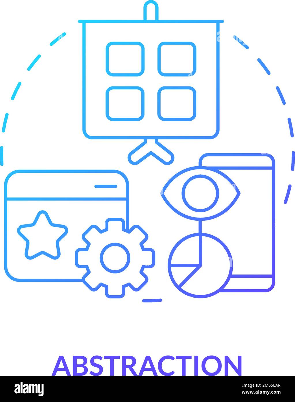 Abstraction Blue Gradient Concept Icon Stock Vector Image And Art Alamy