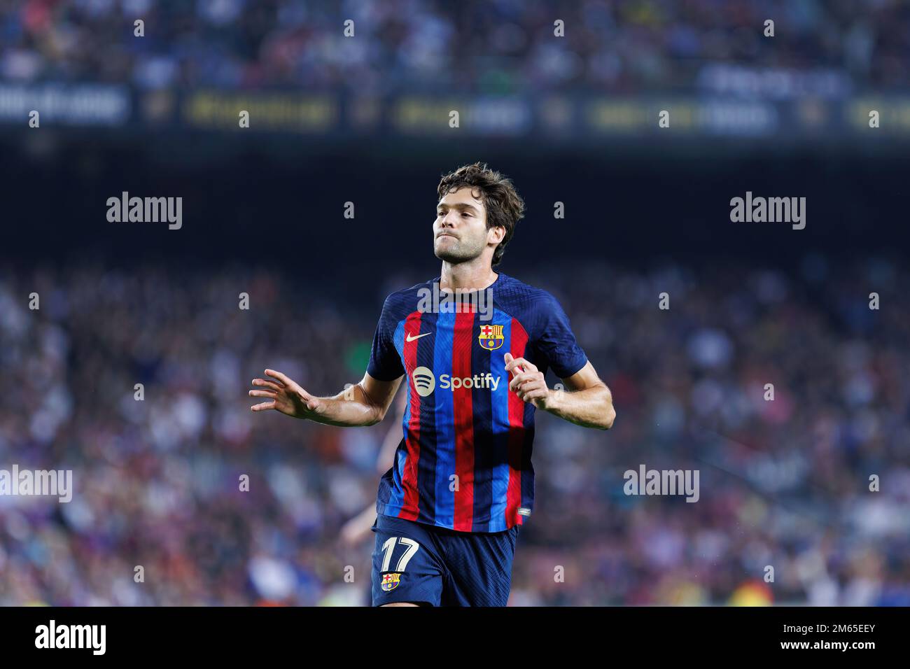 BARCELONA - OCT 20: Marcos Alonso in action during the LaLiga match ...