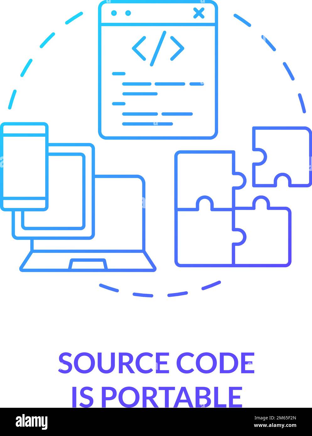 Source code portability blue gradient concept icon Stock Vector Image ... Source code portability blue gradient concept icon Stock Vector Image ...