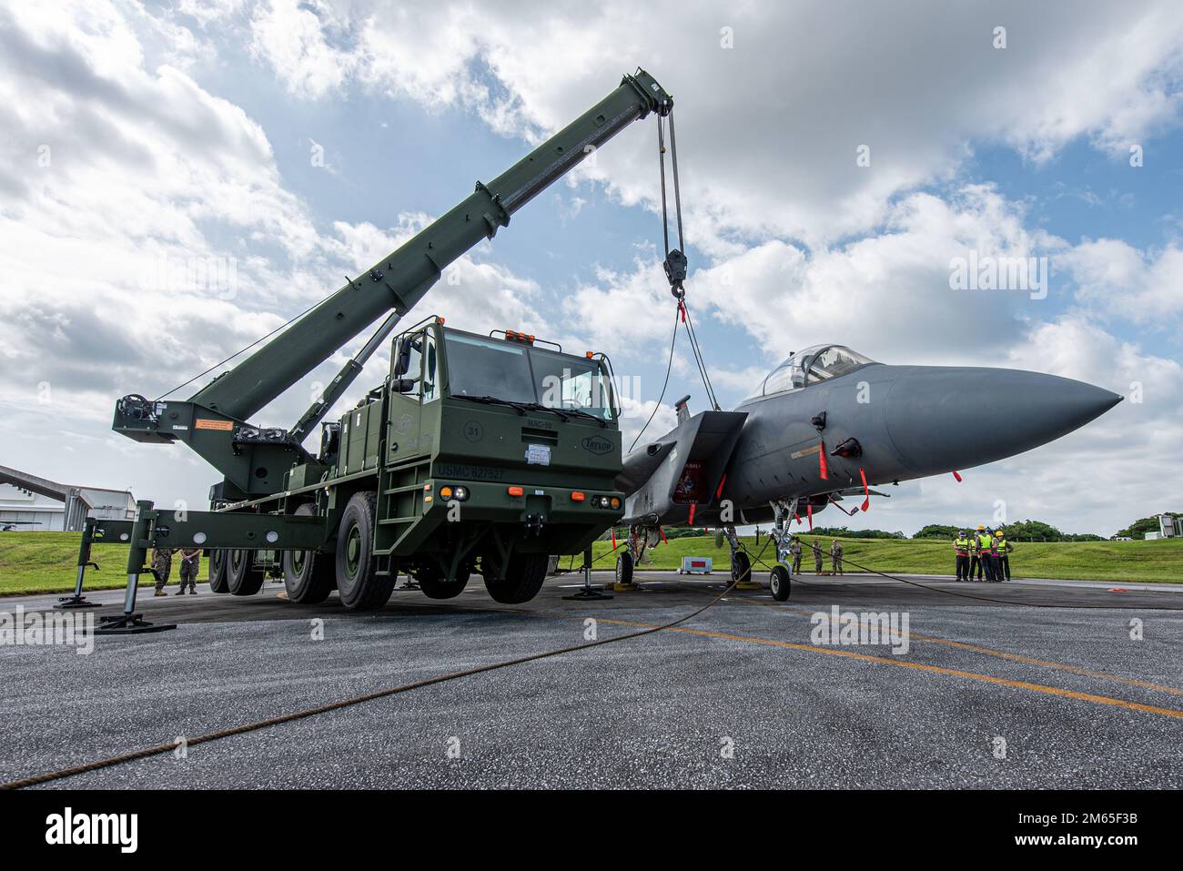 U.S. Air Force Airmen assigned to the 18th Equipment Maintenance ...