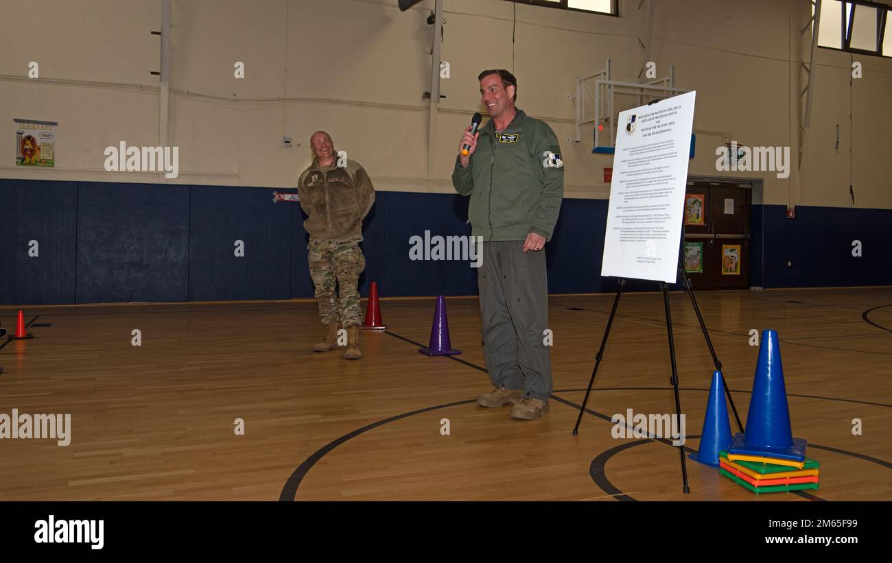 U.S. Air Force Col. Leslie Hauck, 52nd Fighter Wing commander (right ...