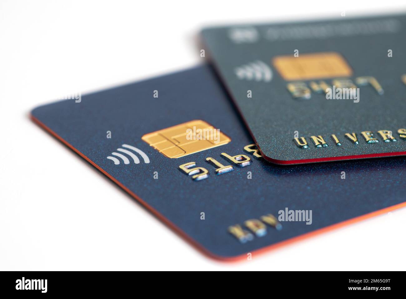Credit card close up shot with selective focus for background Stock ...