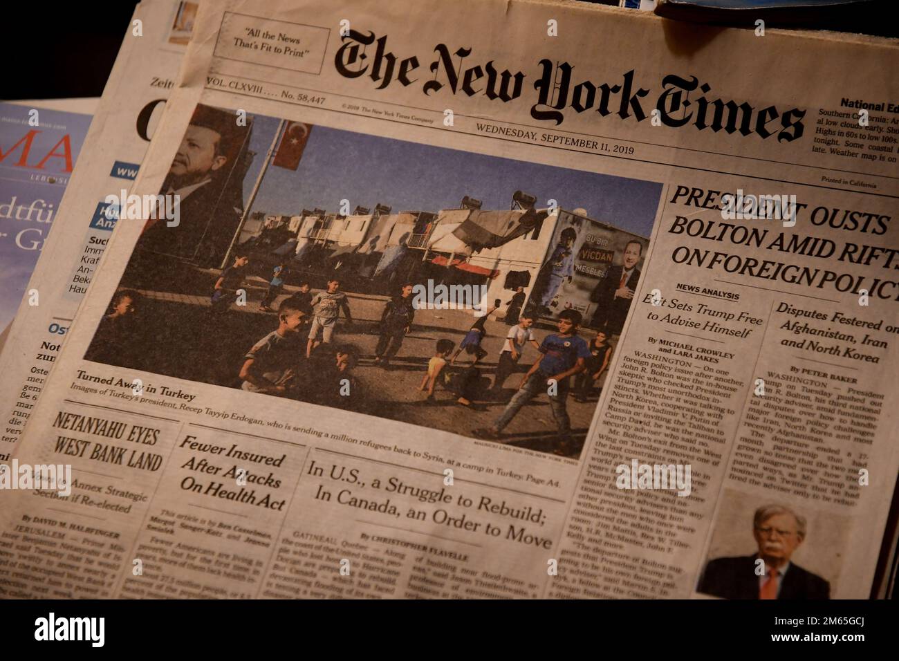Copenhagen/Denmark/02 January 2023/ The new york times newspaper ...