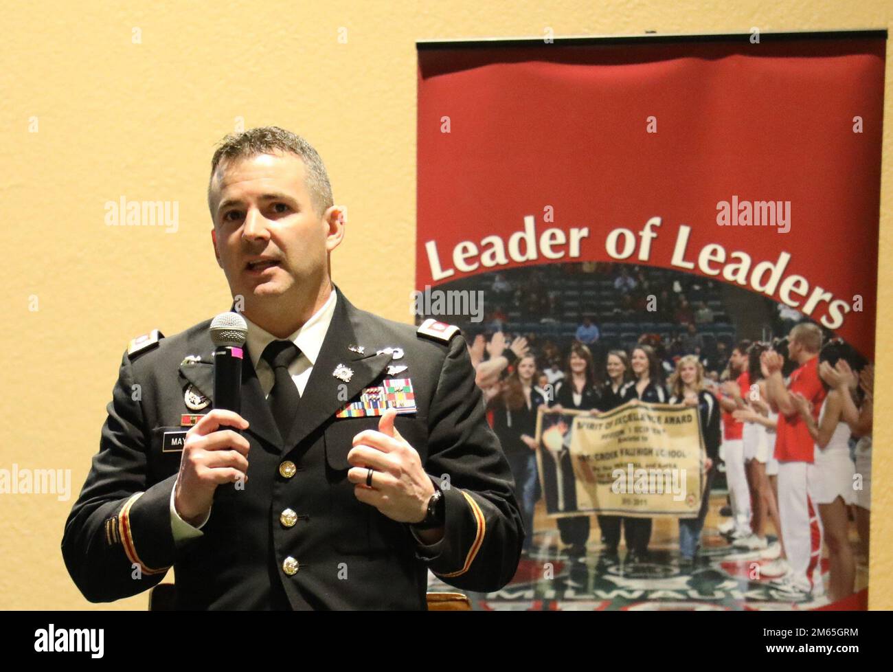 Fort McCoy Deputy Commander Lt. Col. Chad Maynard responds to a ...