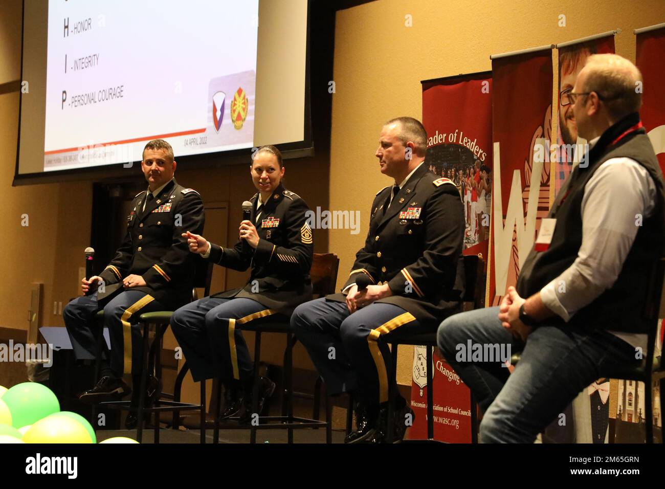 Fort McCoy Garrison Command Sgt. Maj. Raquel DiDomenico answers a ...