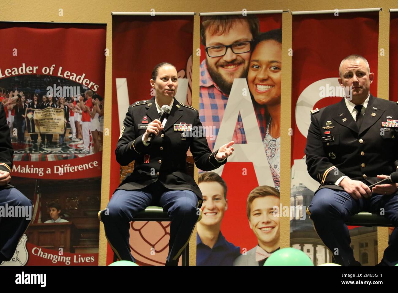 Fort McCoy Garrison Command Sgt. Maj. Raquel DiDomenico addresses ...